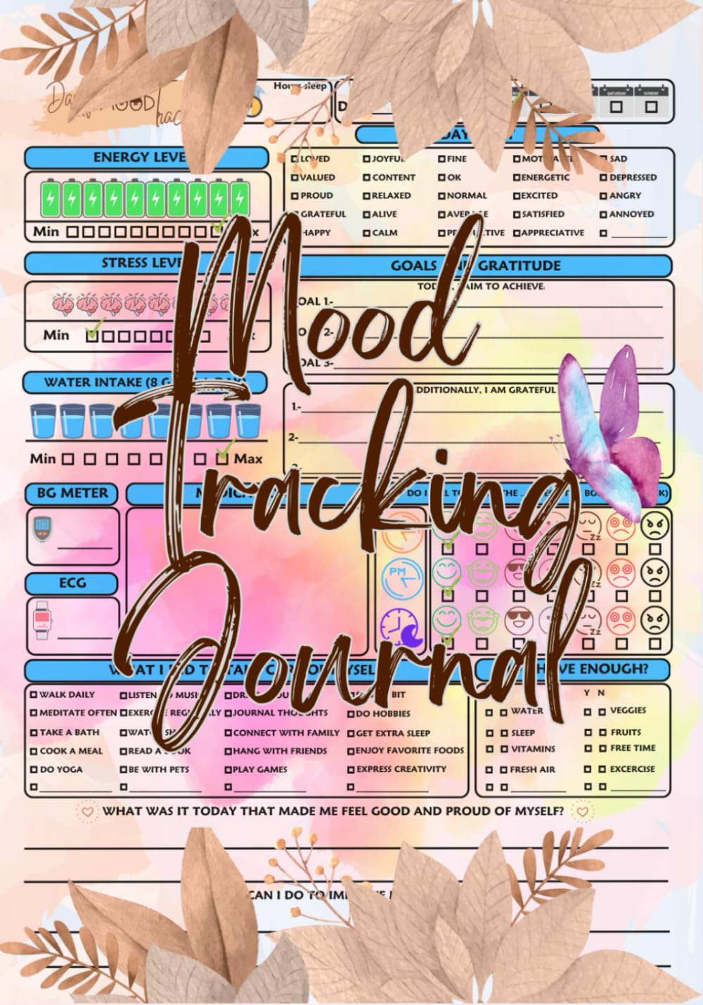 Mood Tracker Journal: Enhance Your Mental Health in 120 Days. Conquer ...