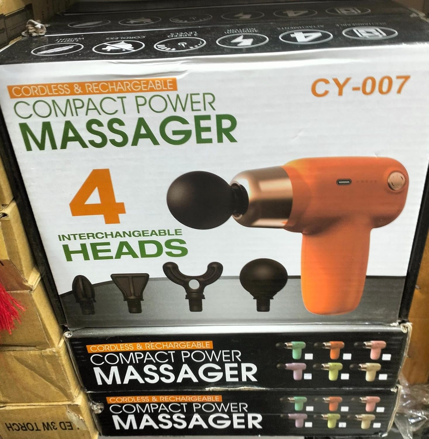 Head Massager for Men & Women with 4 Attachments (4000mAh Battery ...