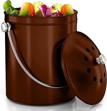 Amazon.com: Utopia Kitchen Compost Bin for Kitchen Countertop, 1.3 ...