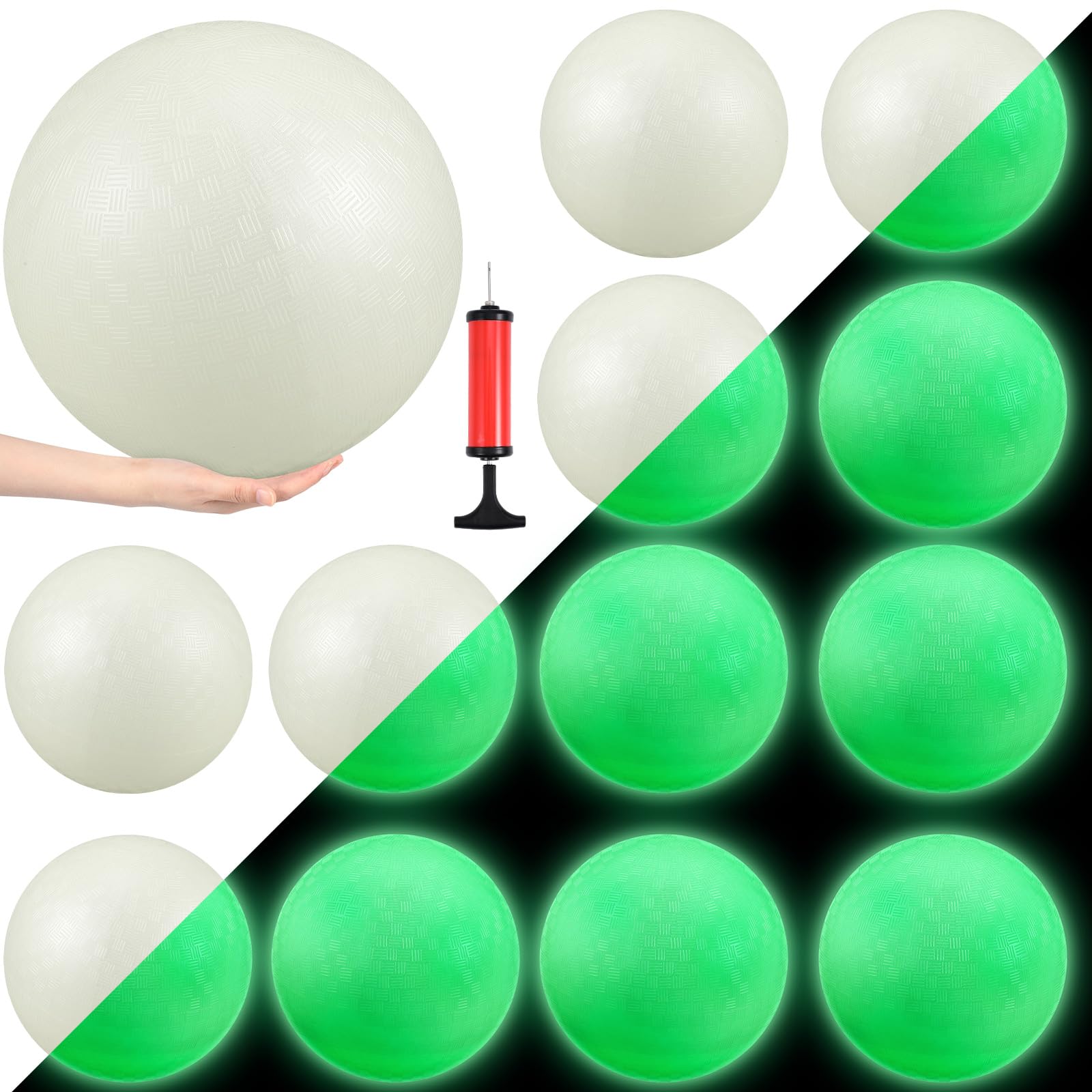 Snapklik.com : Hiboom 12 Pcs 10 Inch Glow In The Dark Kickballs ...