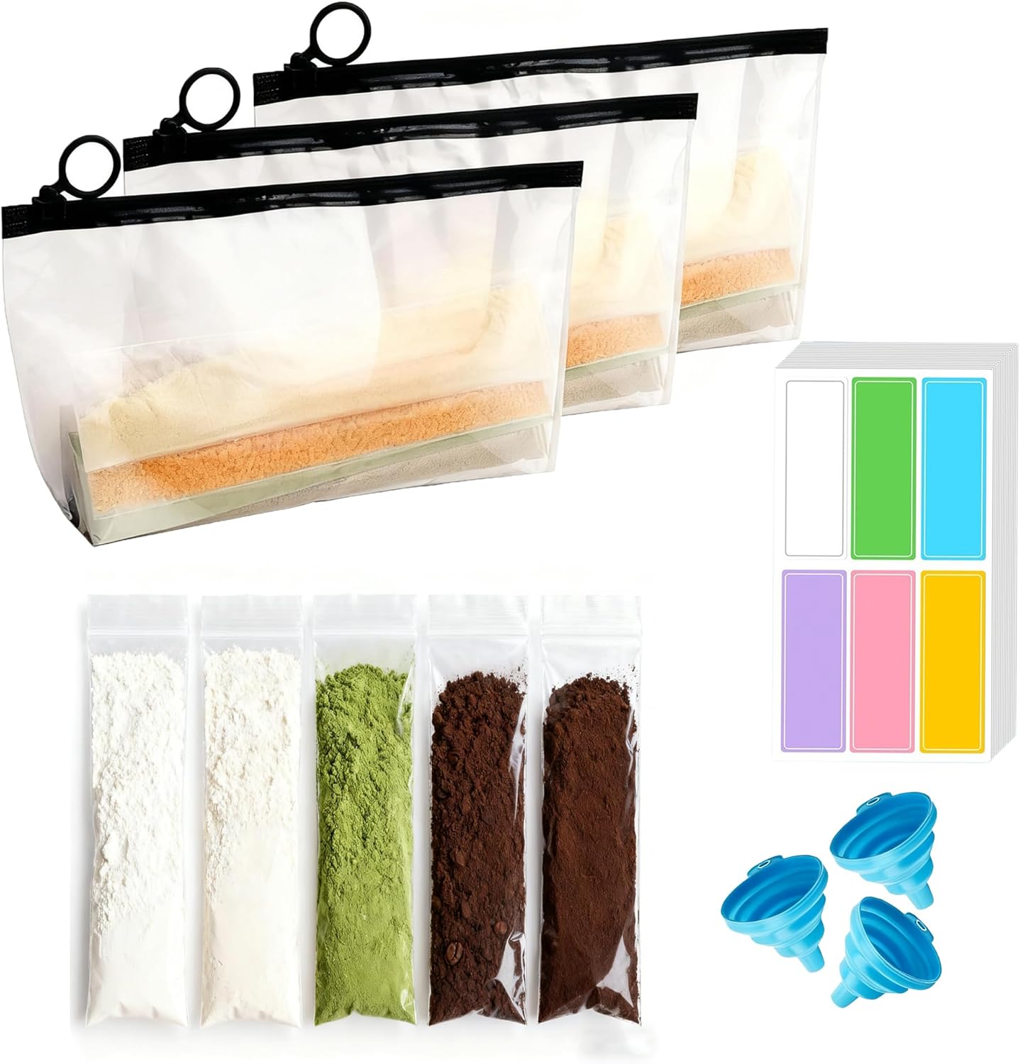 Amazon.com: Asix Toy 100 pcs Protein Powder Travel Container Set ...