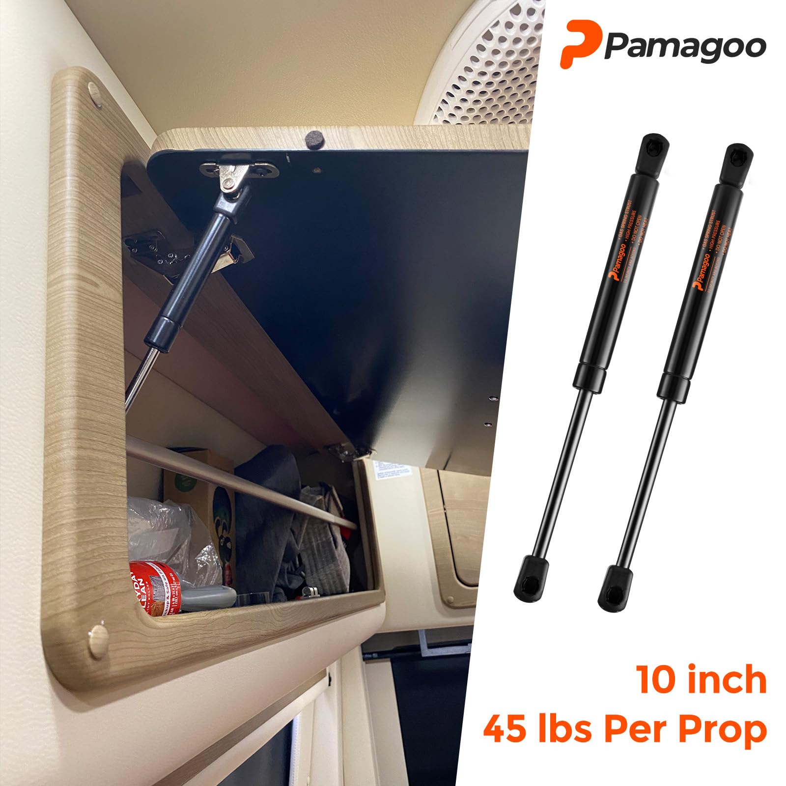 Snapklik.com : 10 Inch 45 Lbs Gas Struts, 10" 200 N Toolbox Lid Gas ...