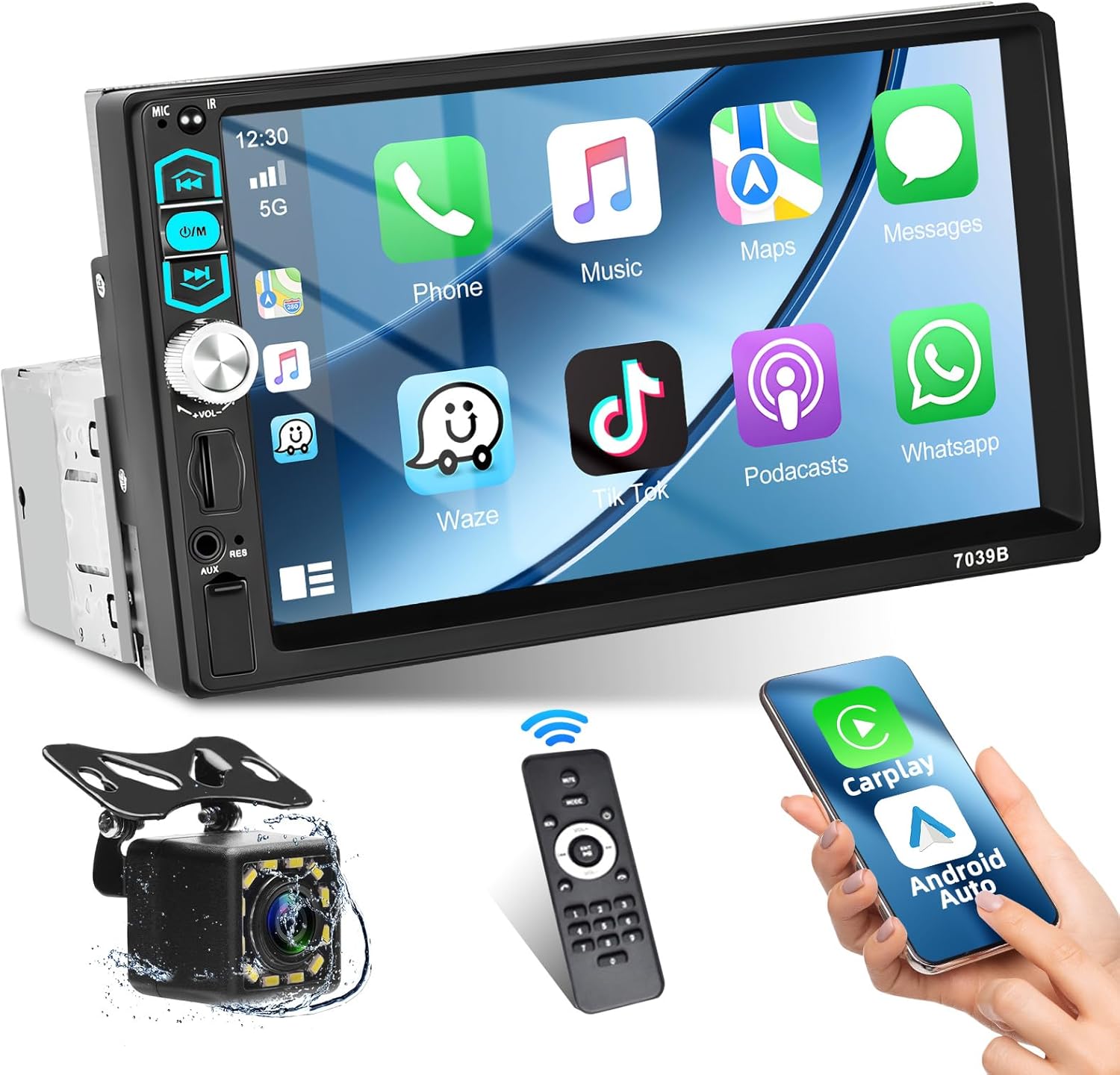 Podofo CarPlay Single Din Car Stereo User Manual