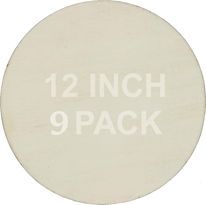 Amazon.com: Creative Hobbies 12 Inch Unfinished Round Wood Circles for ...