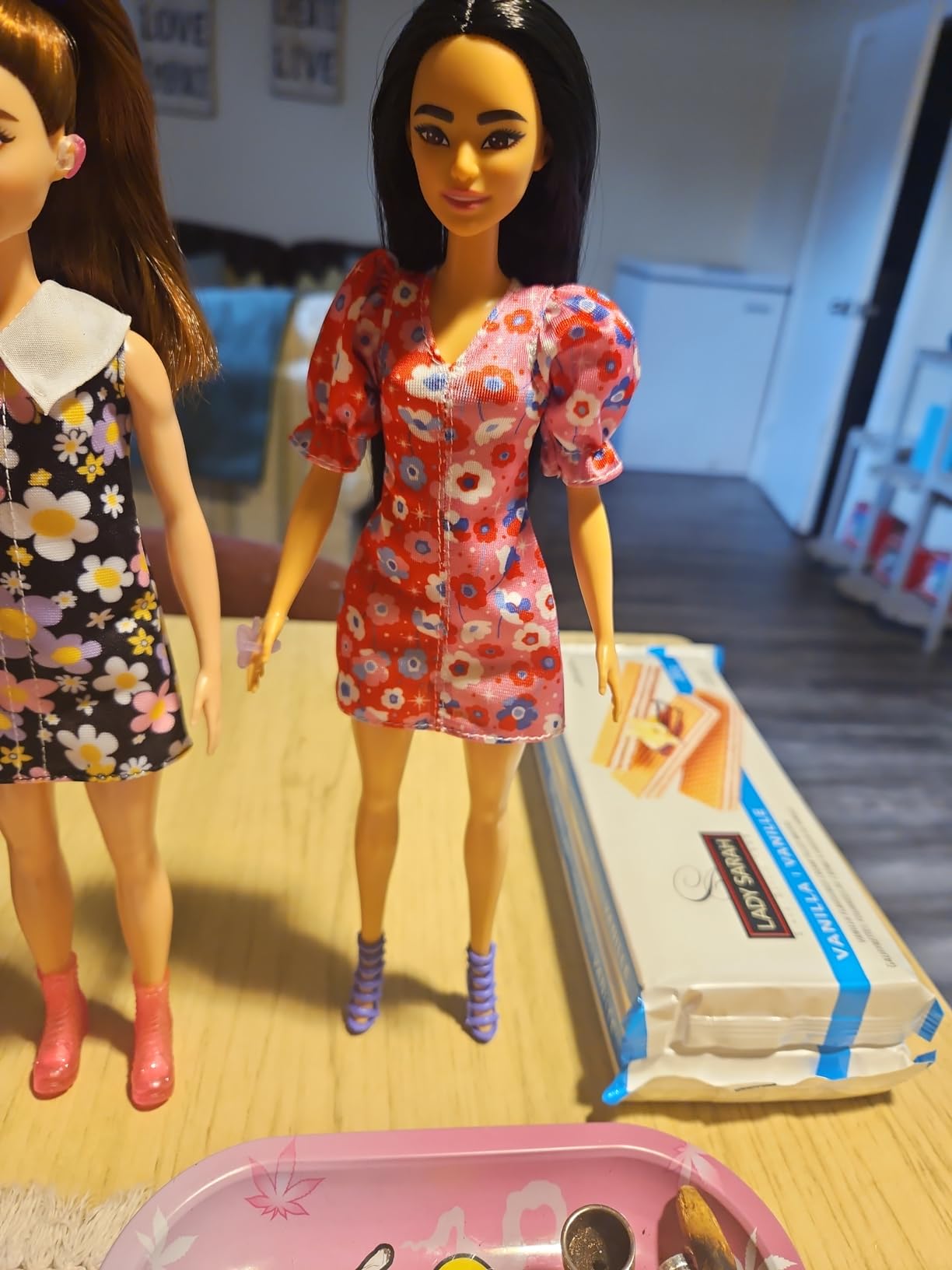 Barbie Fashionistas Doll #177 with Long Black Hair & Color Block Floral ...