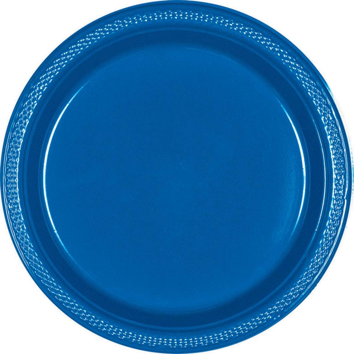 Amazon.com: Vibrant Round Bright Royal Blue Plastic Plates - 10" (Pack ...
