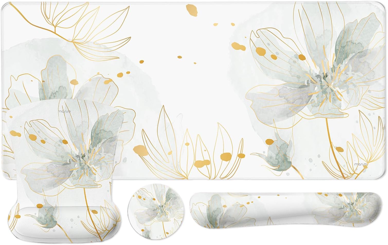 Amazon.com: MOSISO Desk Mat Keyboard Mouse Pad Set, Large Gaming Mouse ...