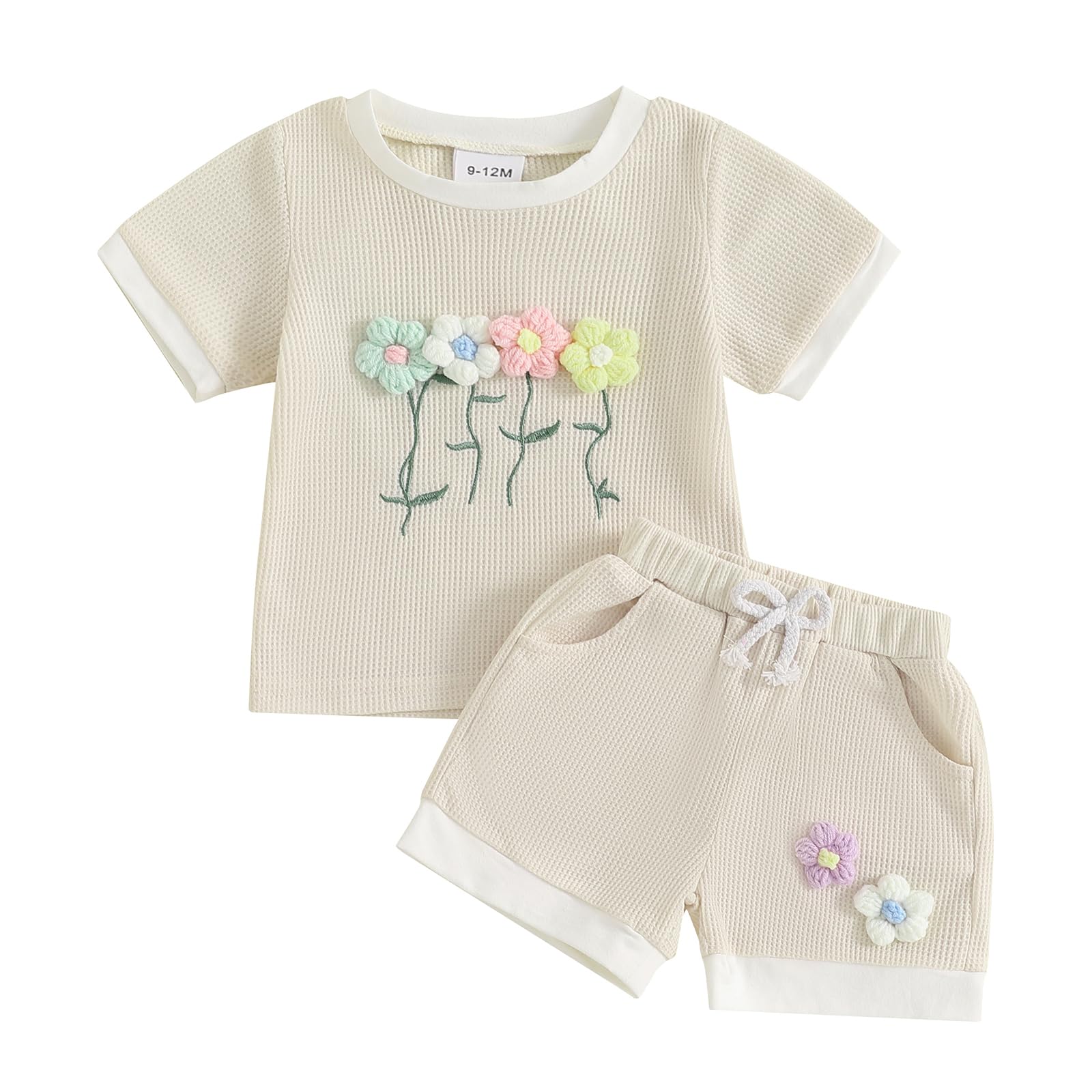 Amazon.com: Amnnchya Toddler Baby Girl Outfits Floral Summer Clothes ...