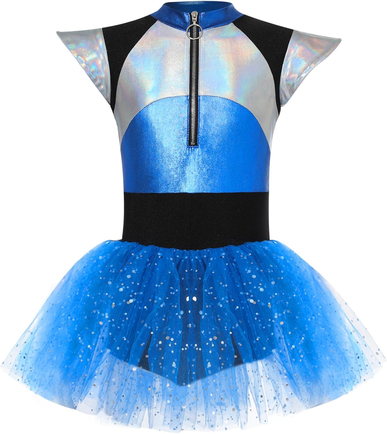 Amazon.com: JEATHA Kids Girls Metallic Alien Costume Halloween Birthday ...