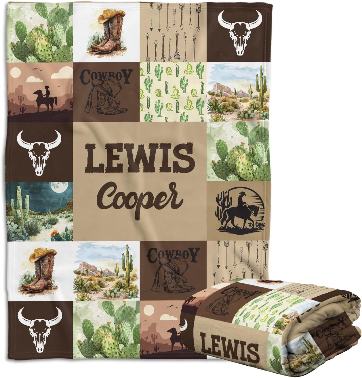Amazon.com: Western Baby Stuff, Personalized Baby Blankets for Boys ...