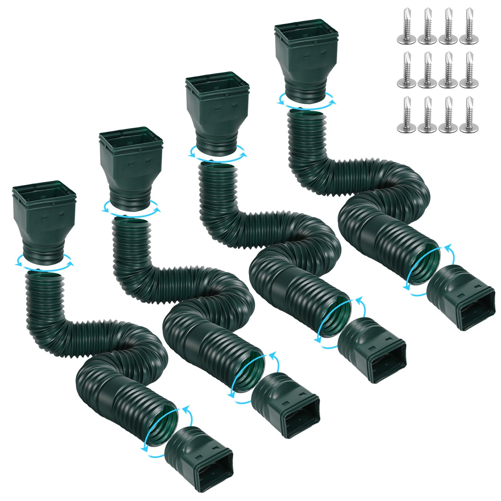 Snapklik.com : Gutterlix 4 Pack Flexible Gutter Downspout Extensions ...