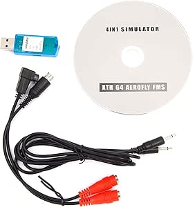 USB Flight Simulator Cable for DX5e Dx6i DX7 JR Futaba RC RealFlight ...