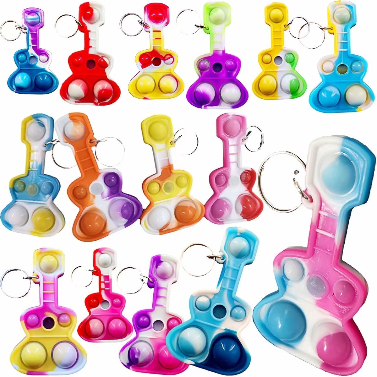 Amazon.com: 50 Packs Guitar Bulk Little Fidget Party Favors Graduation ...