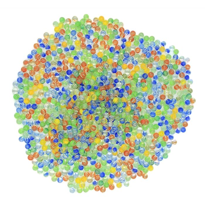 Buy Bulk Marbles – 1000 Cats Eyes Marbles, Small 5/8” Glass Marbles ...