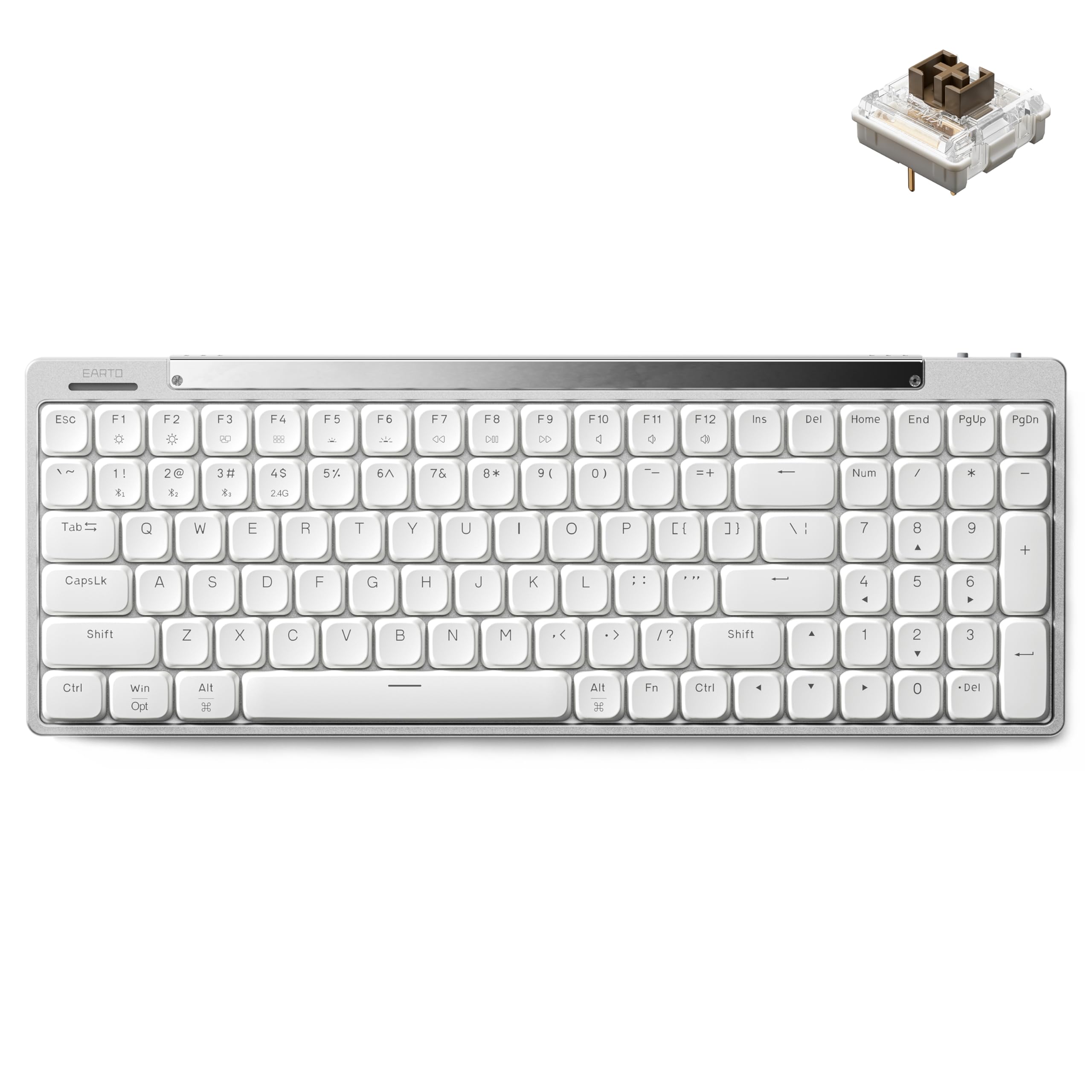 Amazon.com: Earto CT100 Wireless Mechanical Keyboard - Slim 96%-100 Key ...