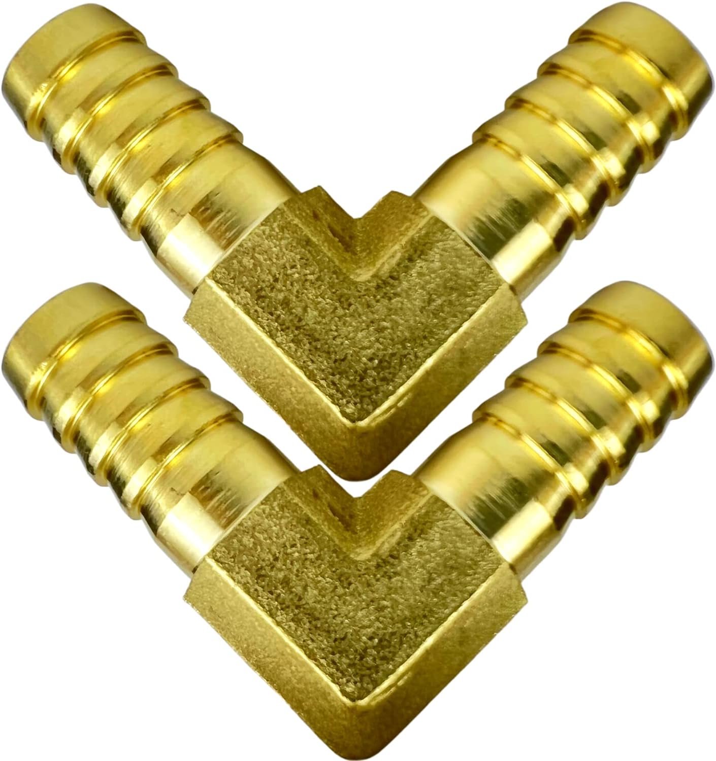 Amazon.com: Brass Hose Barb Fitting, 3/16" Barbed x 3/16" Barbed 90 Degree Elbow Right Angle ...