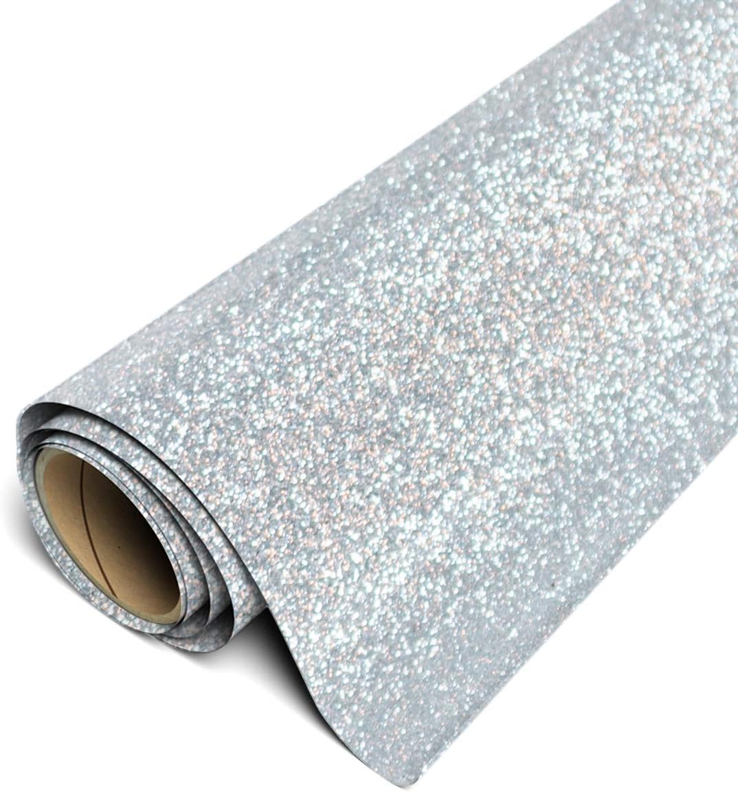Amazon.com: Siser Glitter HTV 12"x3ft Roll (Silver) Iron on Heat ...