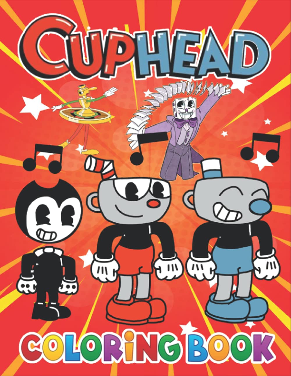 Buy Cuphead coloring book: +50 Cuphead colouring pages for Kids and ...