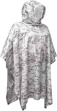 Eosphorus Multicam Alpine Snow Camo Hooded Poncho Winter Camouflage ...