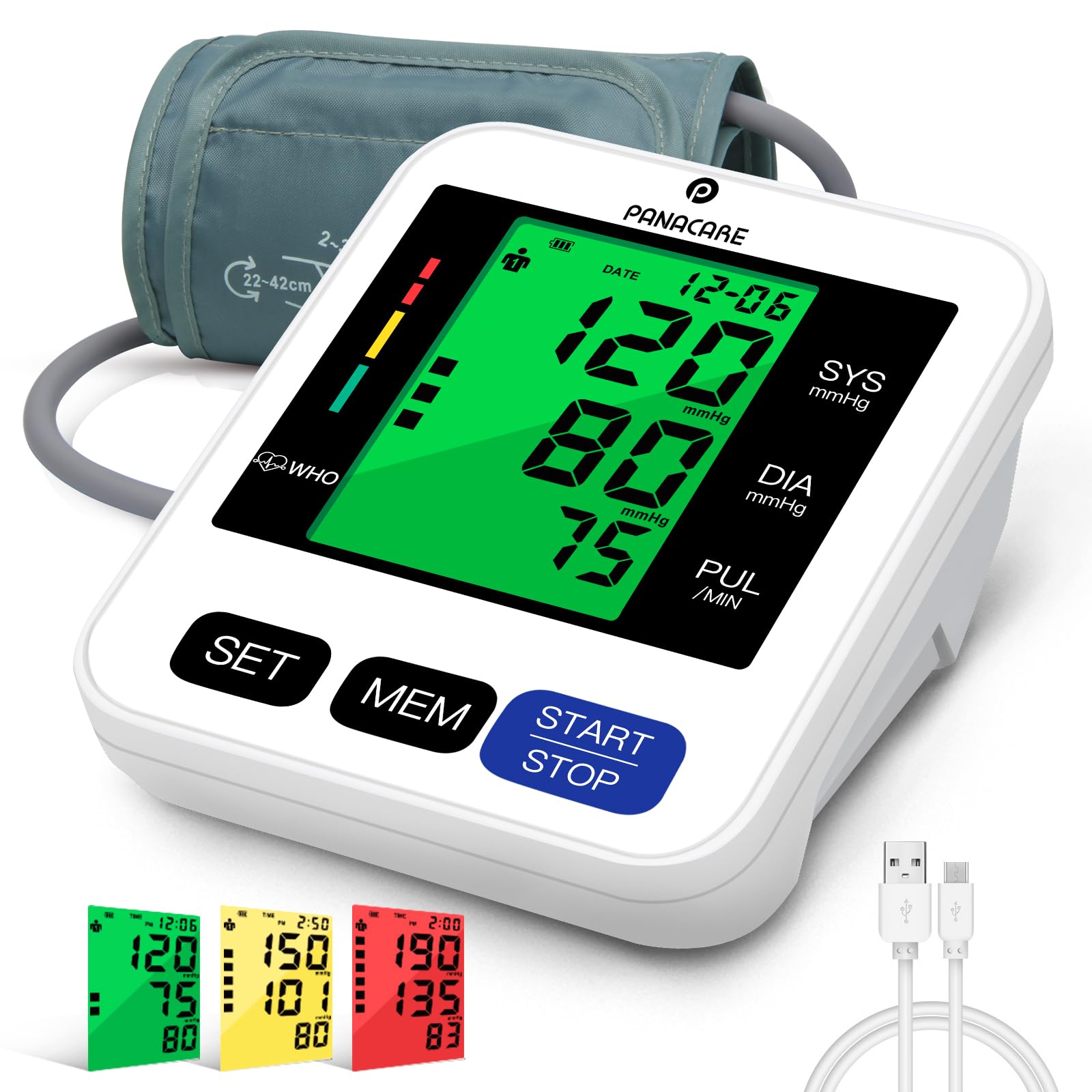 Amazon.com: Blood Pressure Monitor Upper Arm Blood Pressure Machine for ...