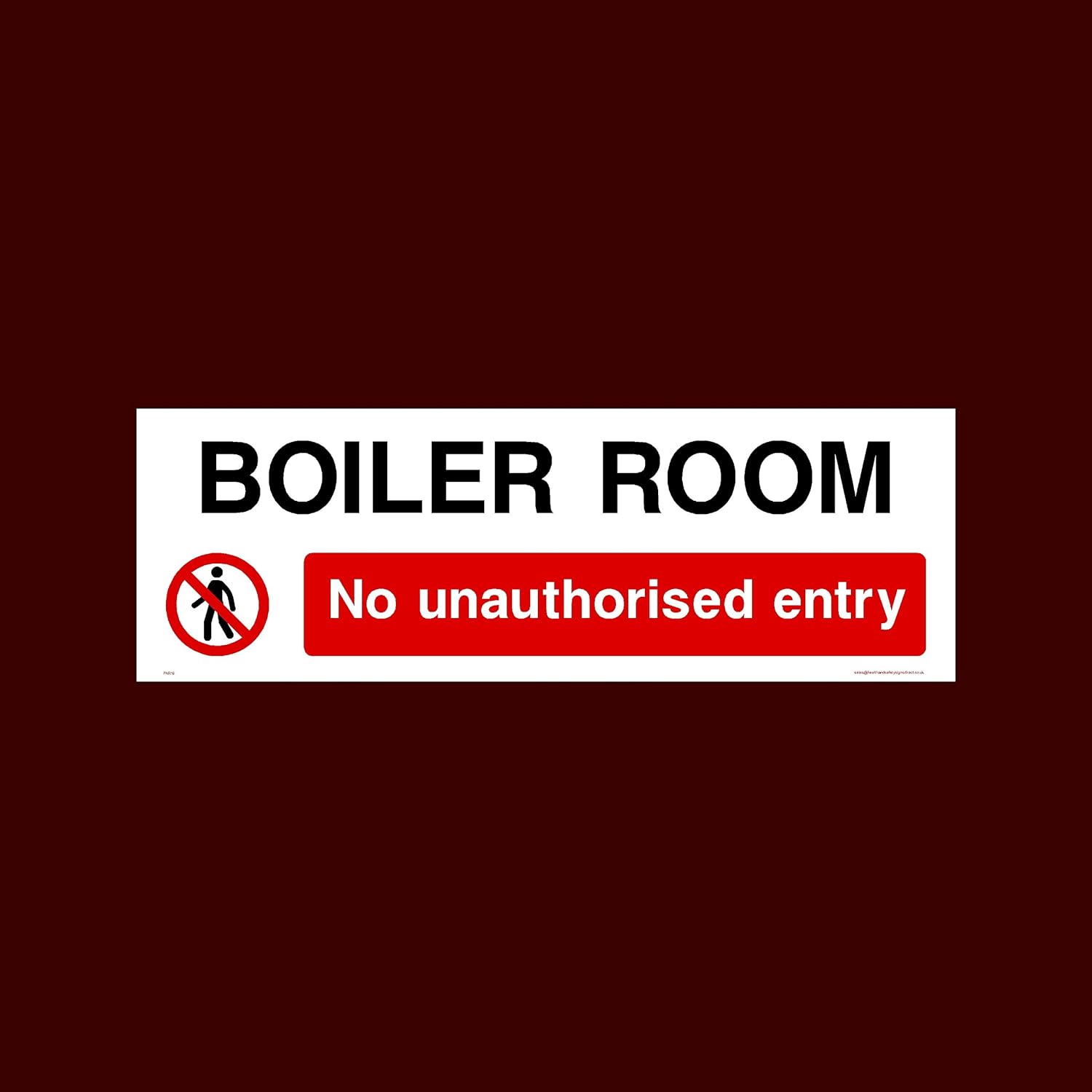 Boiler Room - No unauthorised entry Sticker/Self Adhesive Sign (PAR19 ...