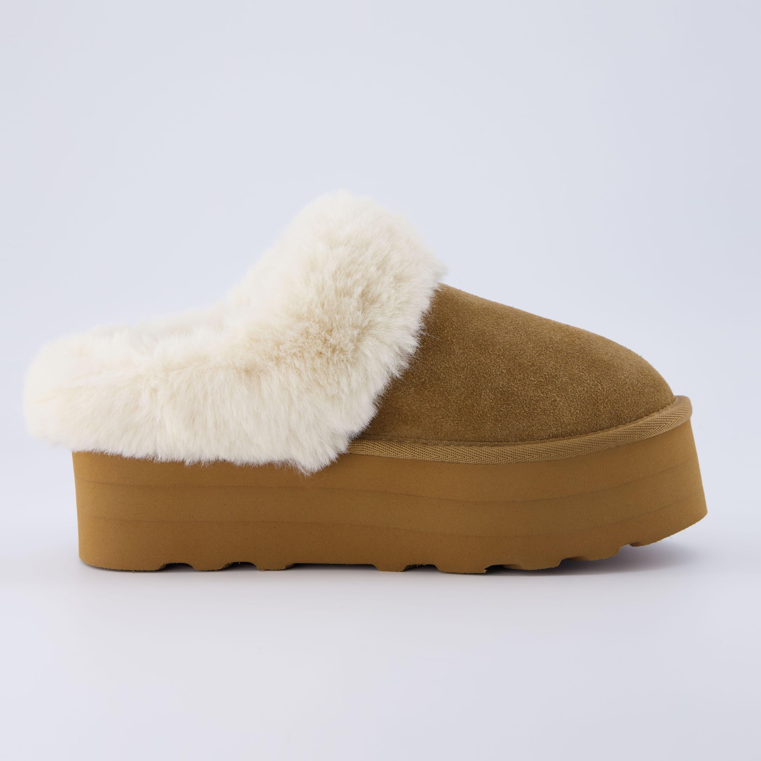 Snapklik.com : CUSHIONAIRE Womens Husky Genuine Suede Cozy Mule ...