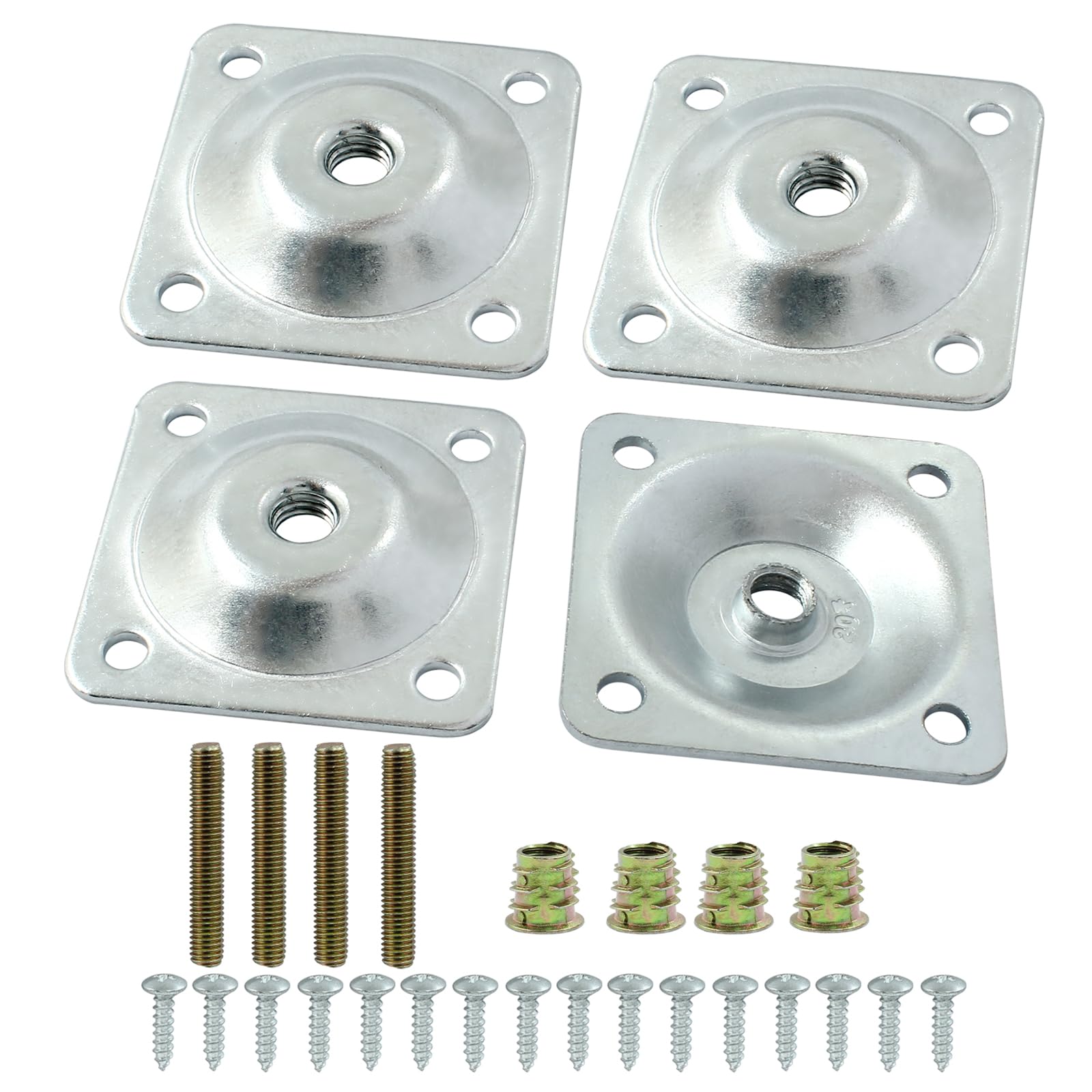 Amazon.com: Kyuionty Set of 4 Leg Mounting Plates Kit, M8 Thread ...