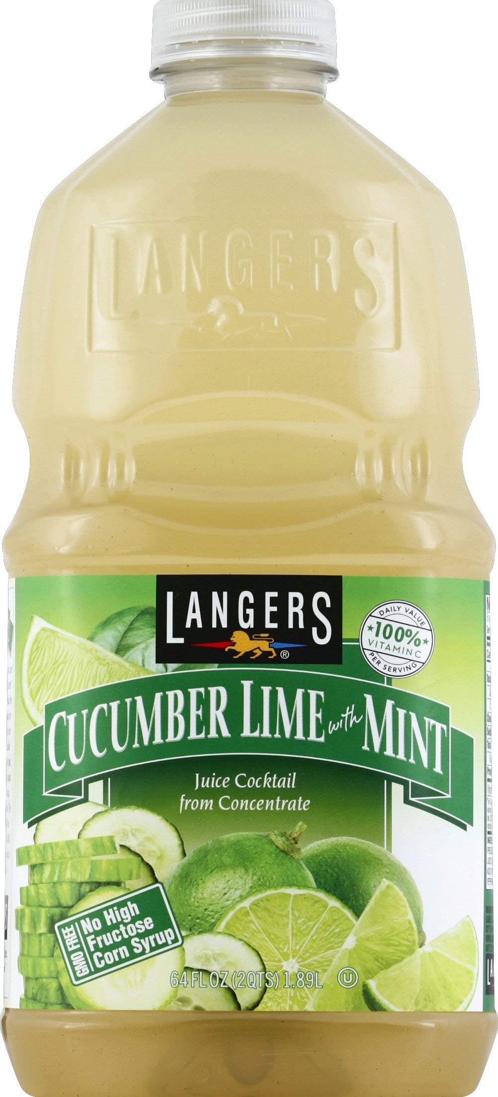 Amazon.com : Langers, Juice Cocktail Cucumber Lime with Mint, 64 Ounce ...