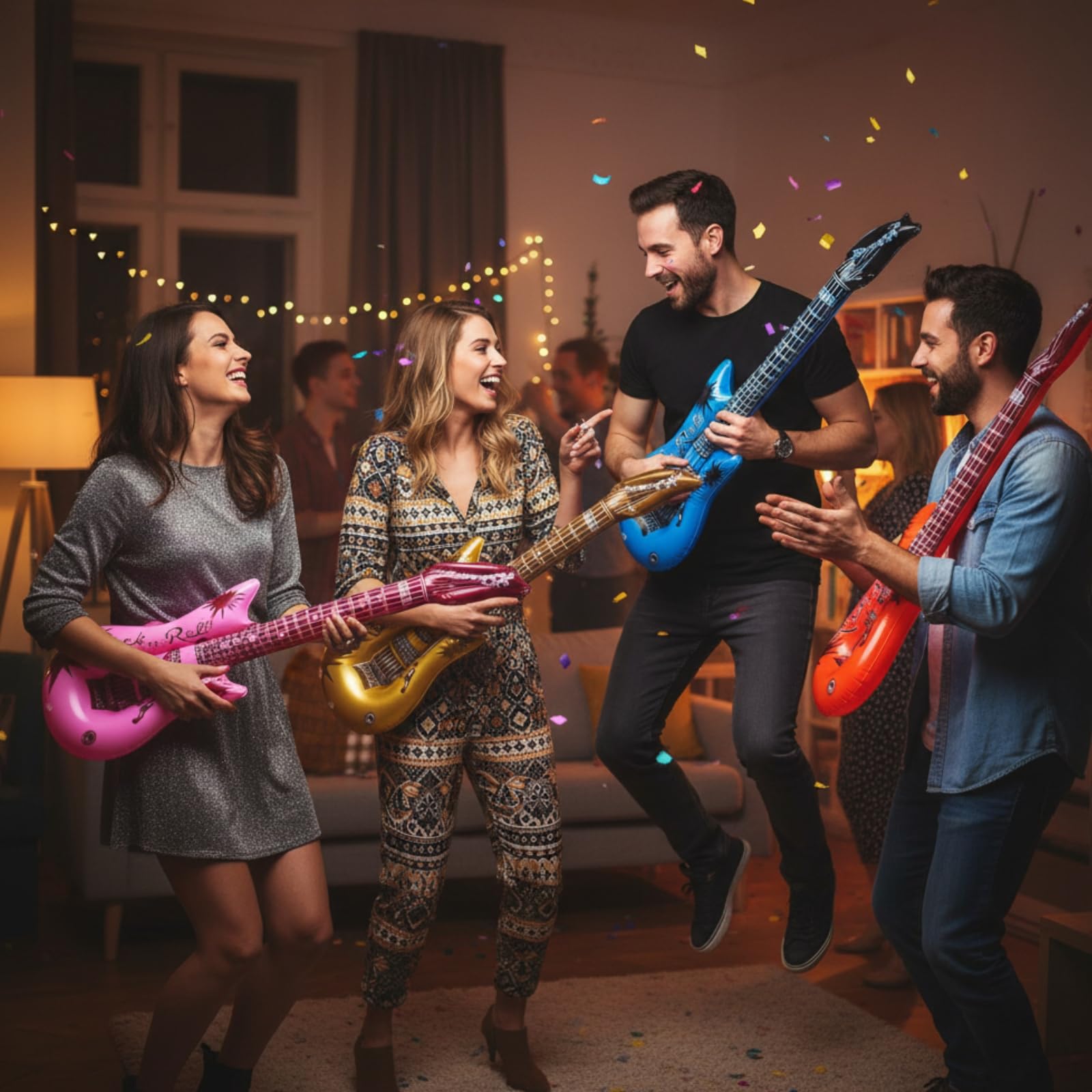 Snapklik.com : Tatuo 12 Pieces Inflatable Guitar Blow Up Guitar ...
