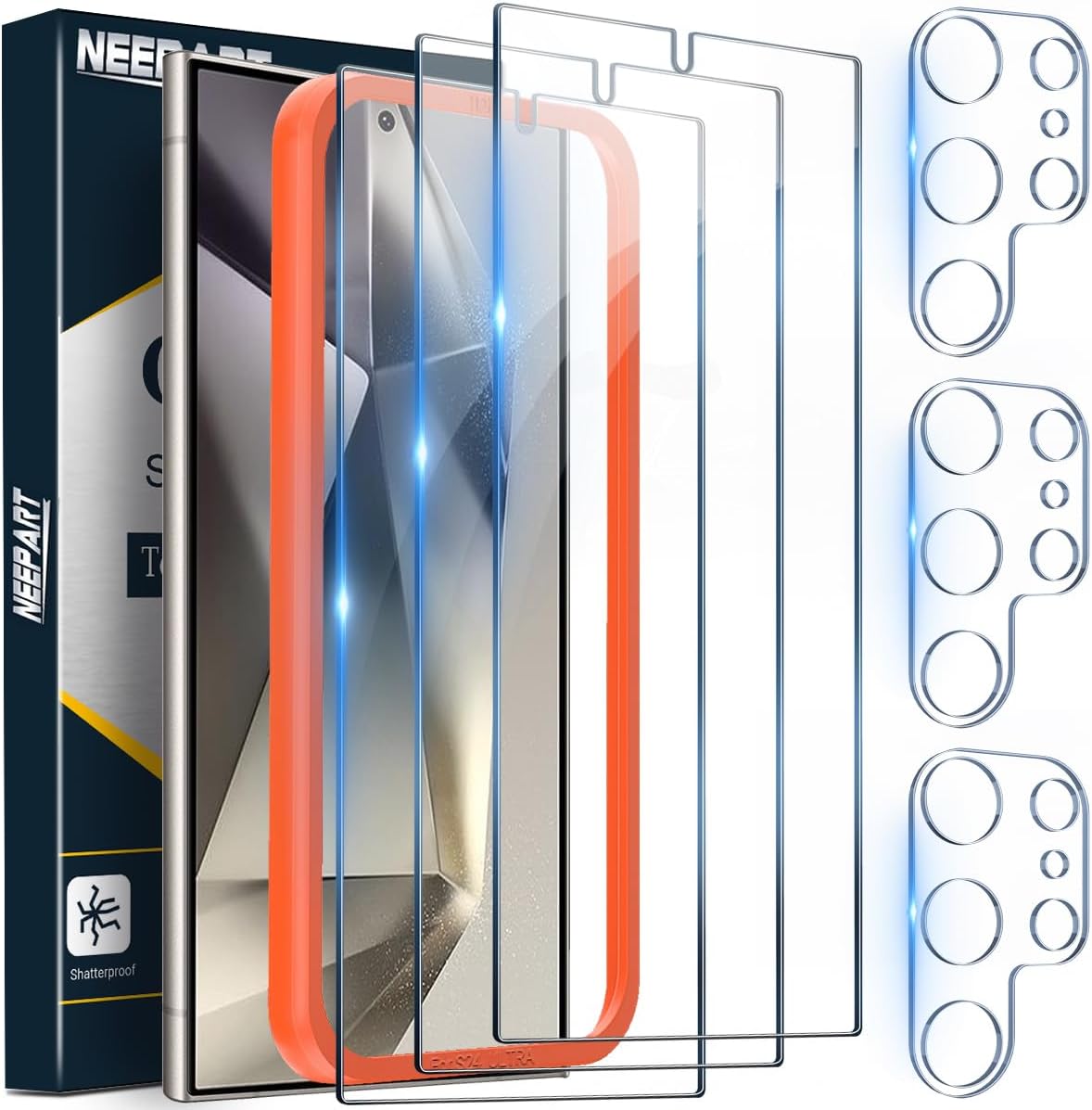 Amazon.com: [4 Pack] For Galaxy S24 Ultra Screen Protector, 4 Pack ...