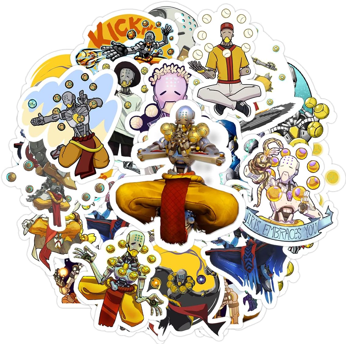 Amazon.com: Stickers Pack 20 Pcs Zenyatta Colorful Support Aesthetic ...