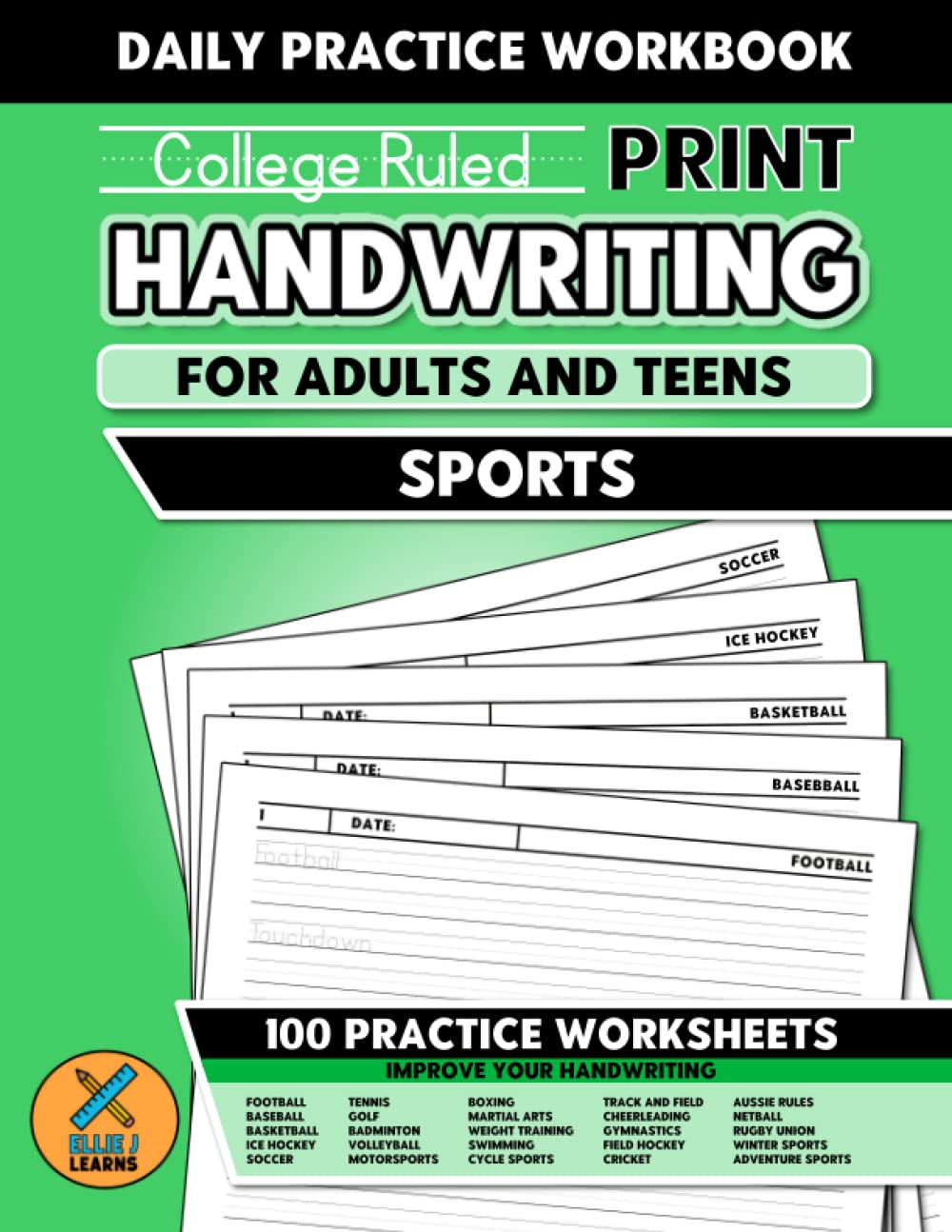 Daily Practice Workbook - College Ruled - Print Handwriting - For ...