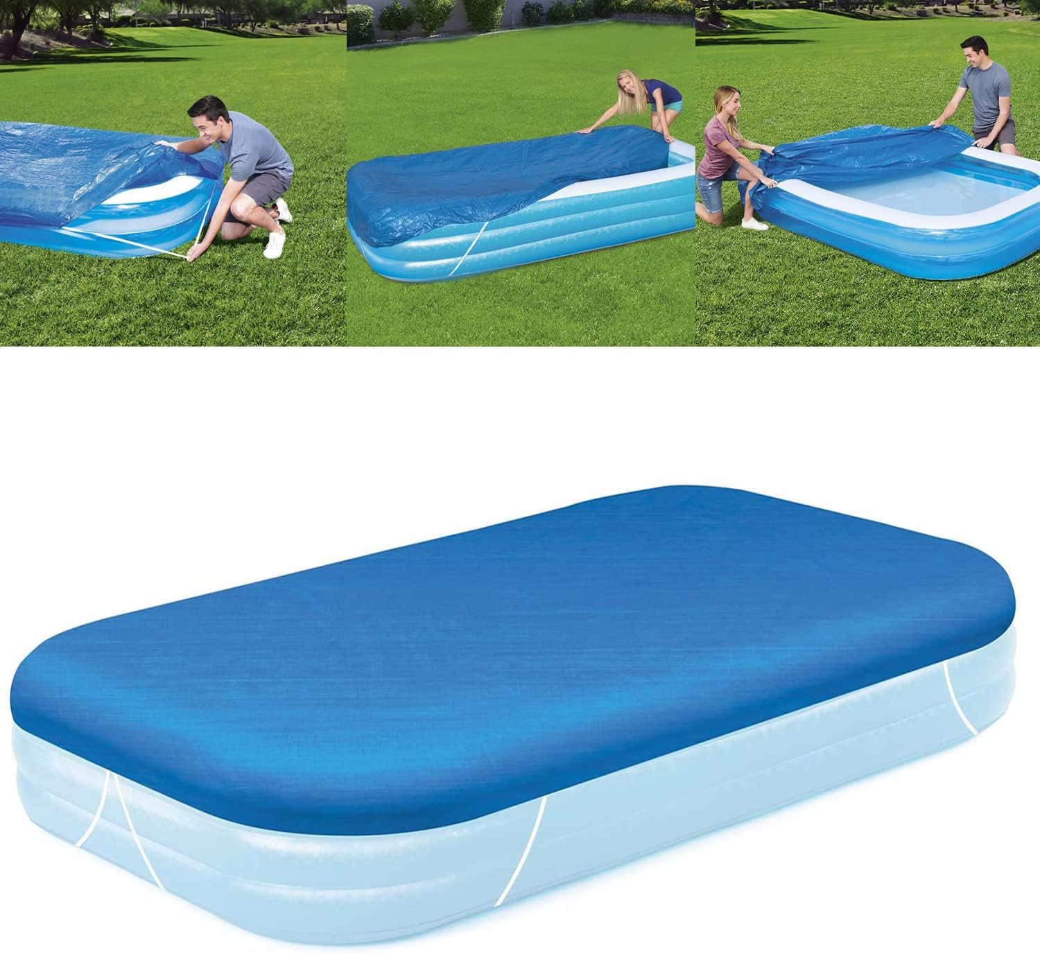 Amazon.com : 10ft Rectangular Pool Cover 10 x 6 ft Family Pool Cover ...
