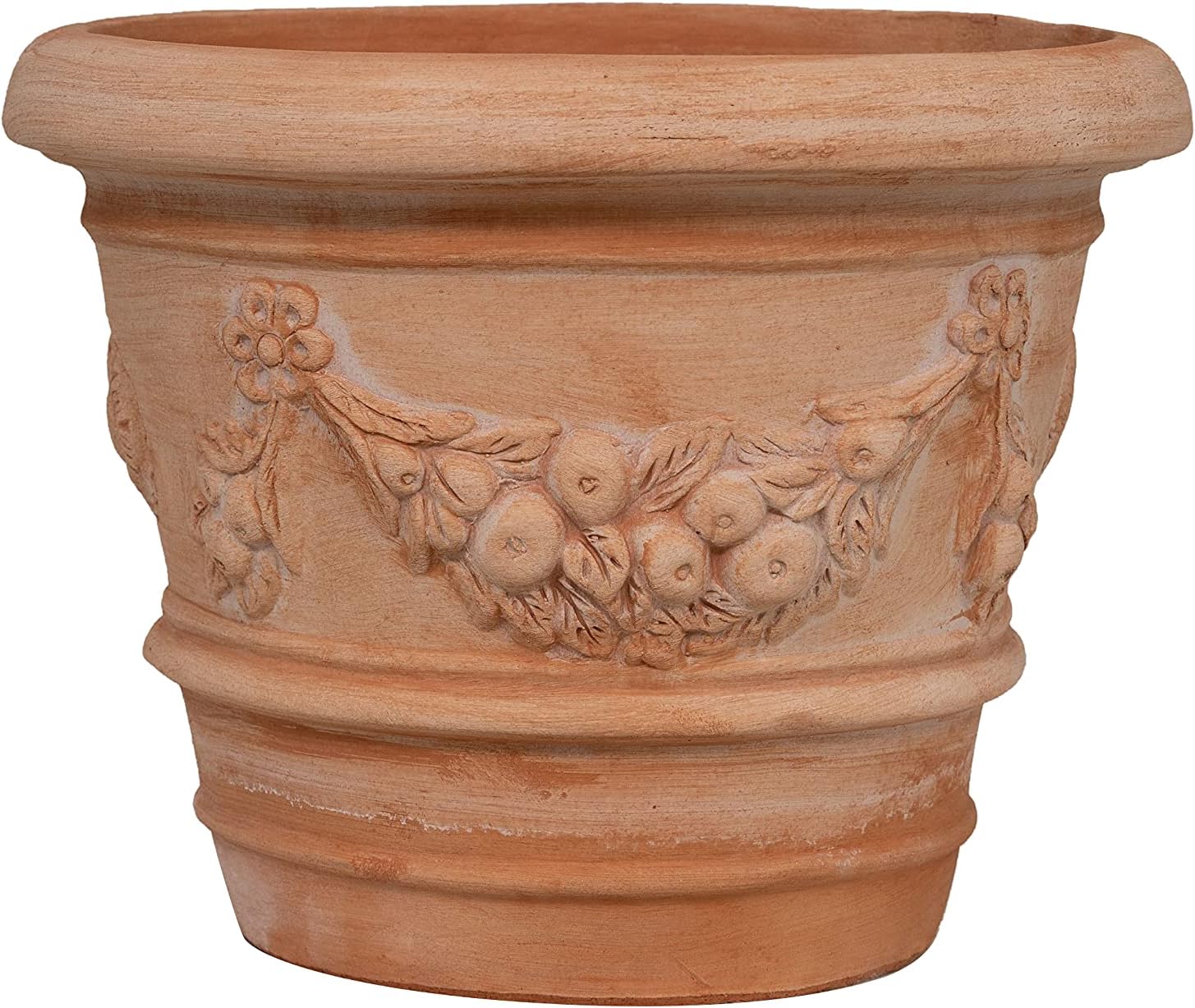 Esschert Design AT01 16 x 16 x 17cm Aged Terracotta Round Pots (Set of ...