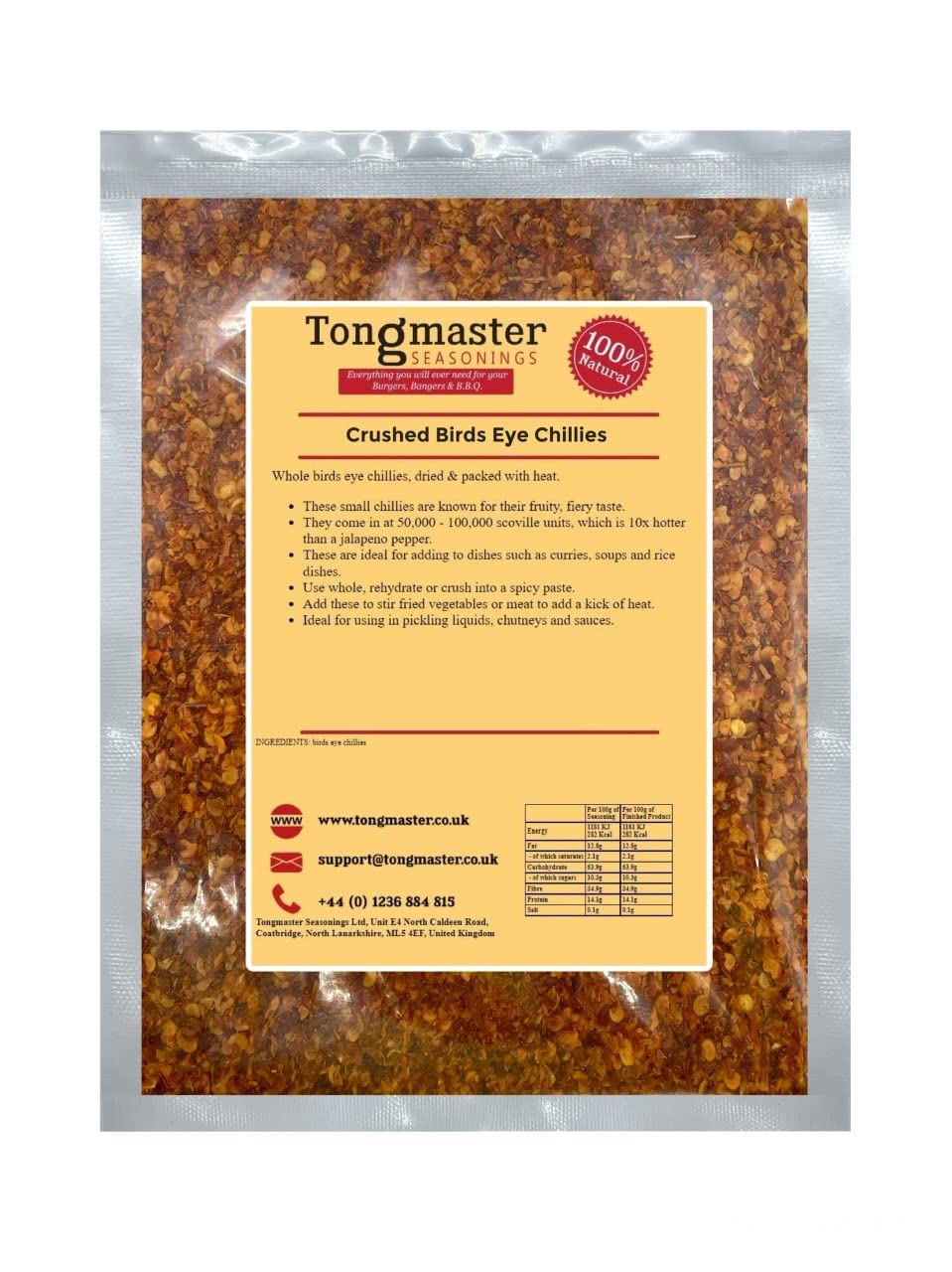 Crushed Birds Eye Chillies - 1kg : Amazon.co.uk: Grocery