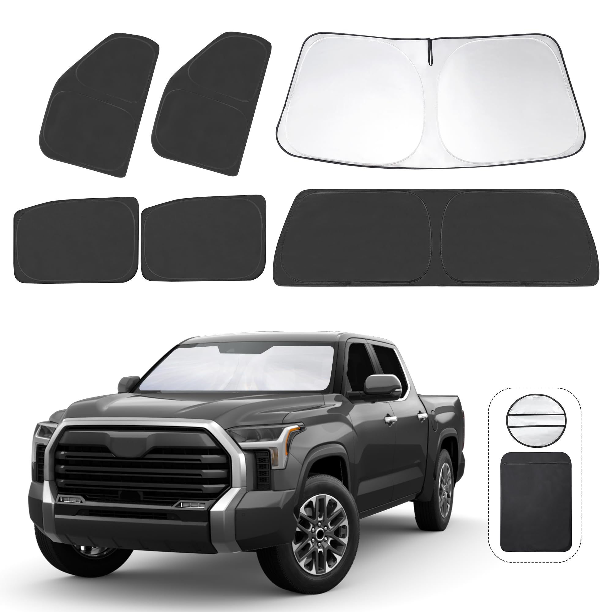 Amazon.com: TINGLU Window Shades for Toyota Tundra 2022-2024 2025 ...