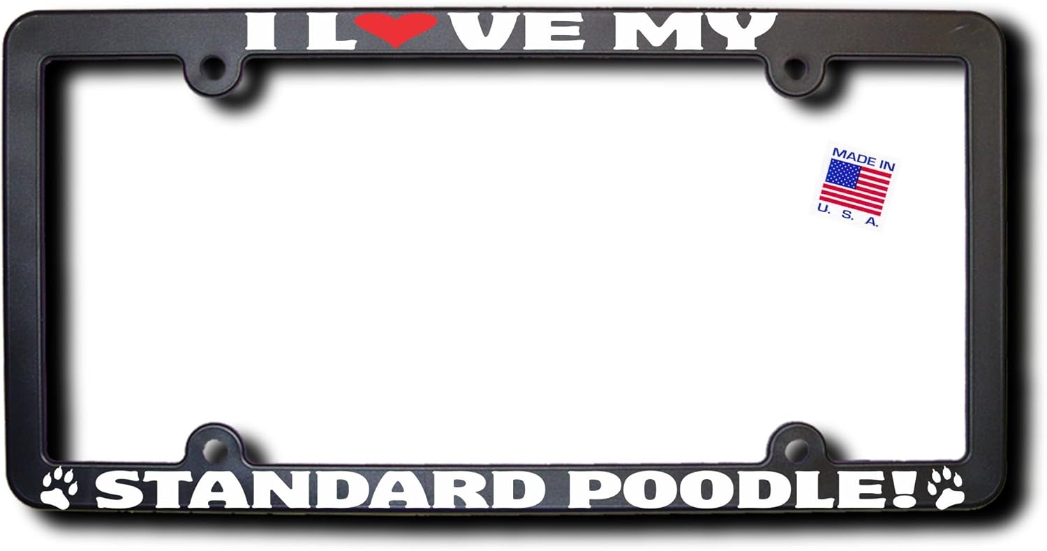 Amazon.com: James E. Reid Design I Love My Standard Poodle License ...