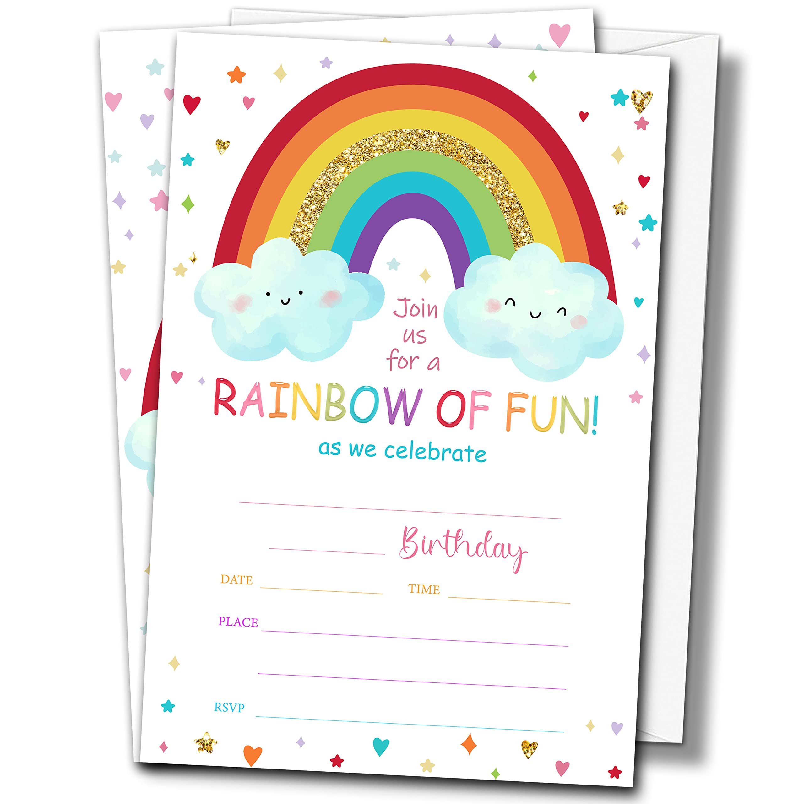 Rainbow Party Invitations