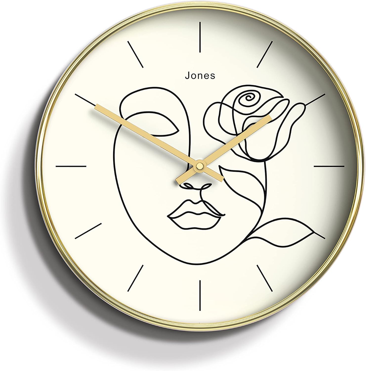 Jones Clocks® Abstract Face Design Round Wall Clock – Round Clock ...