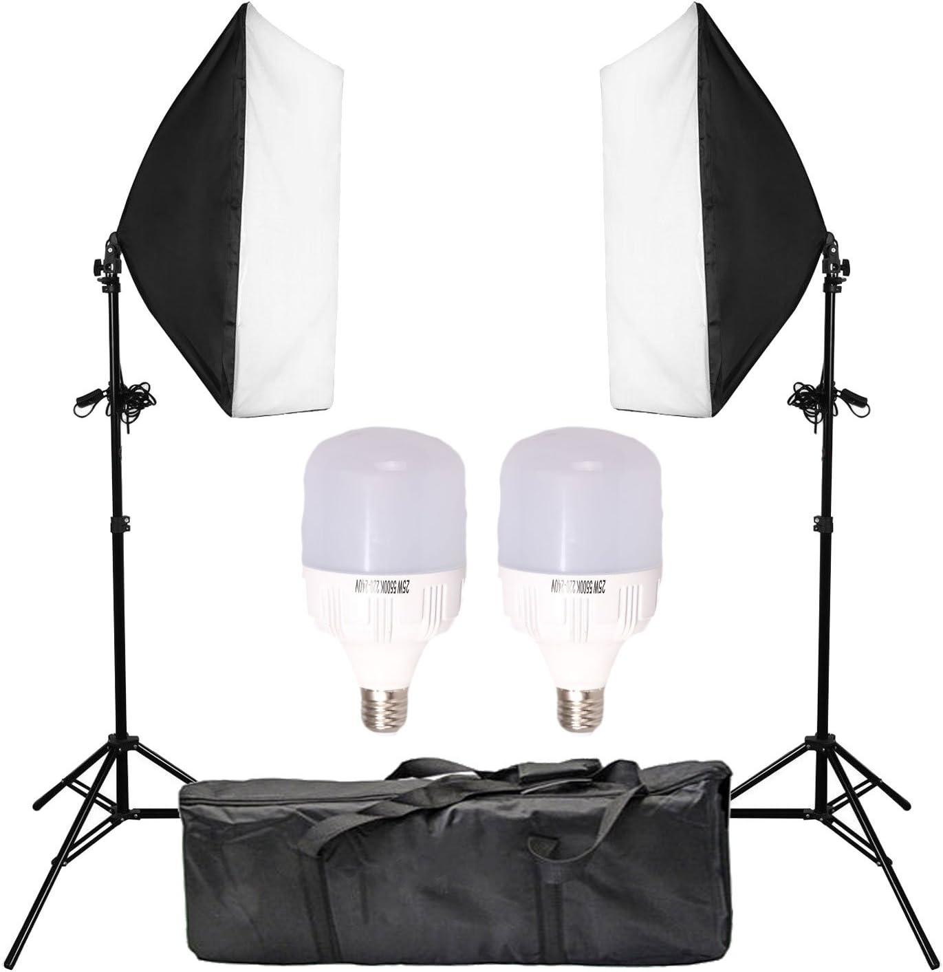 Abeststudio Softbox Lighting Kit, 20"x28"/50x70cm Soft Box Continuous ...