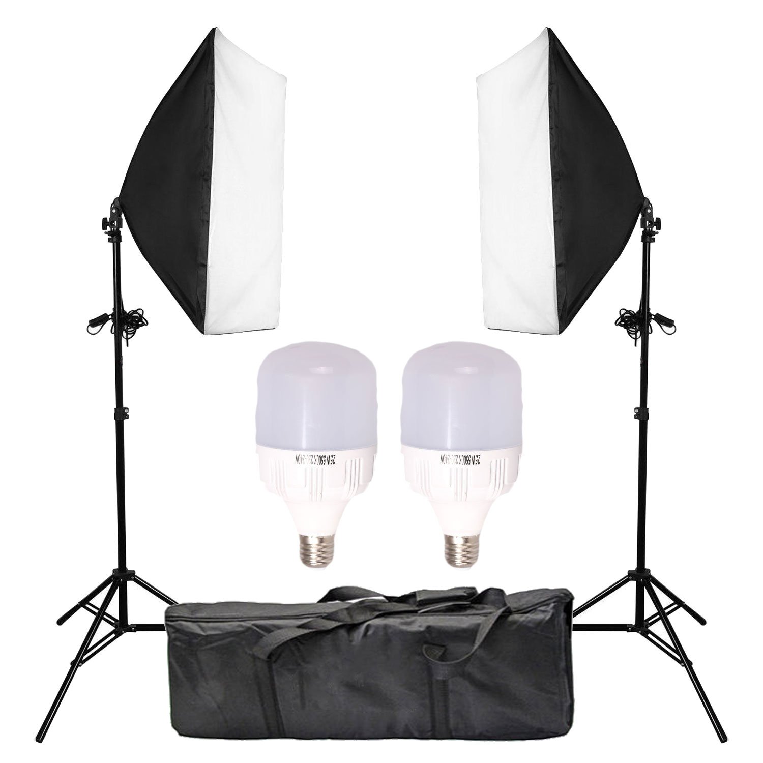 Abeststudio Softbox Lighting Kit, 20"x28"/50x70cm Soft Box Continuous ...