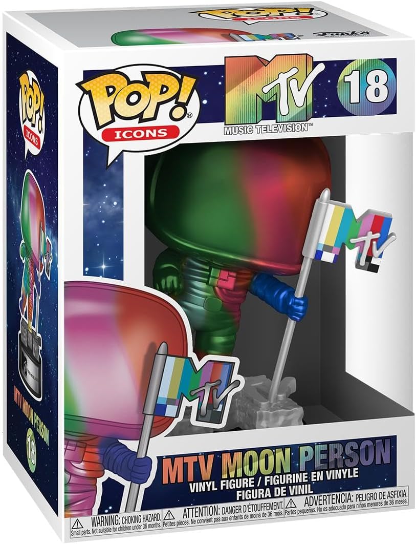 Funko Pop! Ad Icons: MTV 40th - Moon Person - MTV Moon Man - Figura de ...