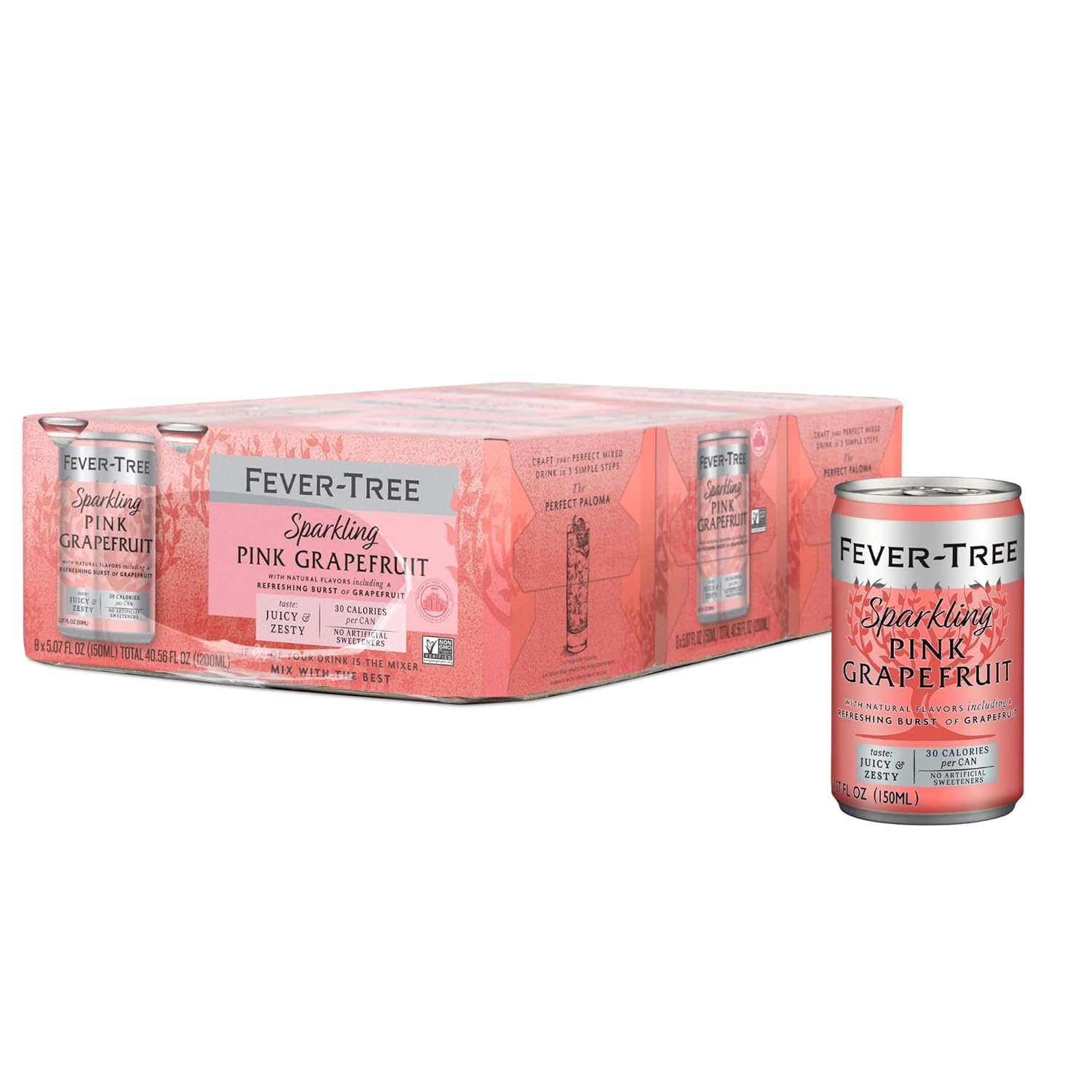 Amazon.com: Fever Tree Sparkling Pink Grapefruit - Premium Mixer ...