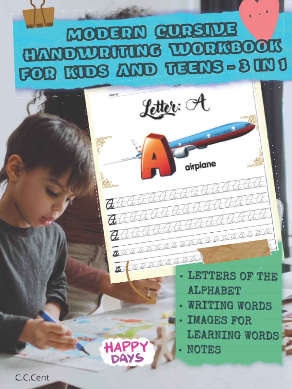 Buy Modern Cursive Handwriting Workbook For Kids and Teens: Curve for ...