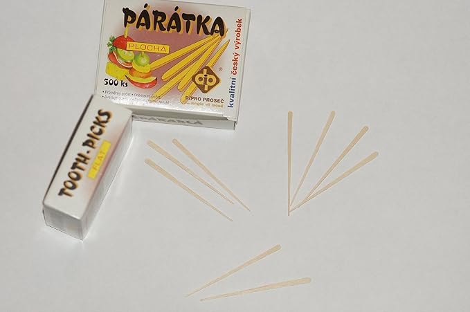 Natural Flat Wood Toothpicks, 500/Pack : Amazon.co.uk: Home & Kitchen