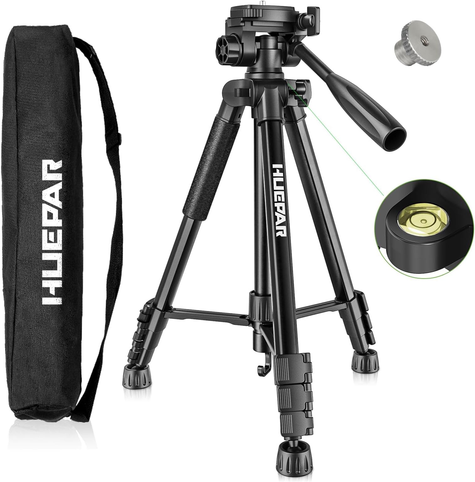 Laser Tripod Stand Huepar 56"" Lightweight & Camera, 1/4 Tripod For ...