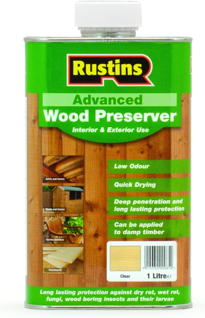 Rustins Advanced Wood Preserver Clear 1L : Amazon.co.uk: DIY & Tools