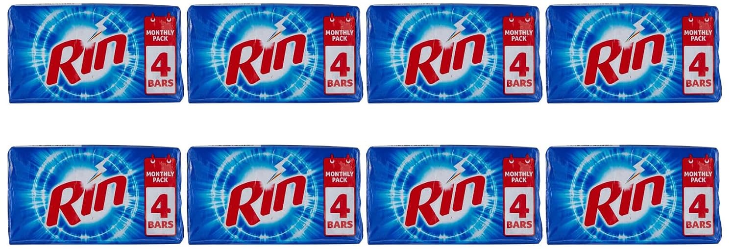 RIN Detergent Bar - 250 g (Pack of 8) : Amazon.in: Health & Personal Care