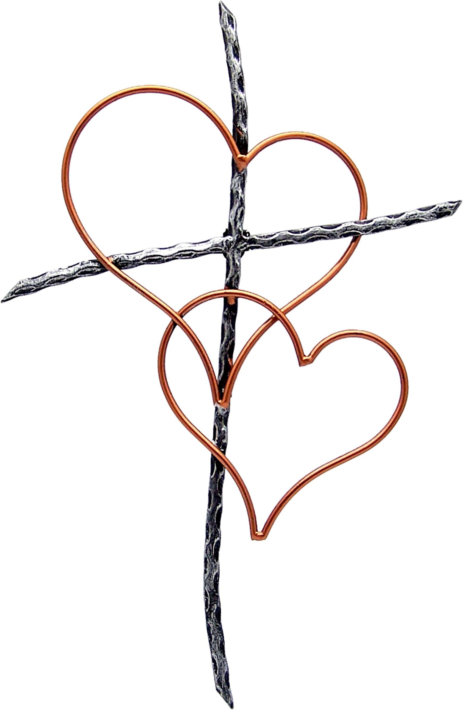 Amazon.com: Old River Outdoors Entwined Hearts Decorative Metal Wall ...