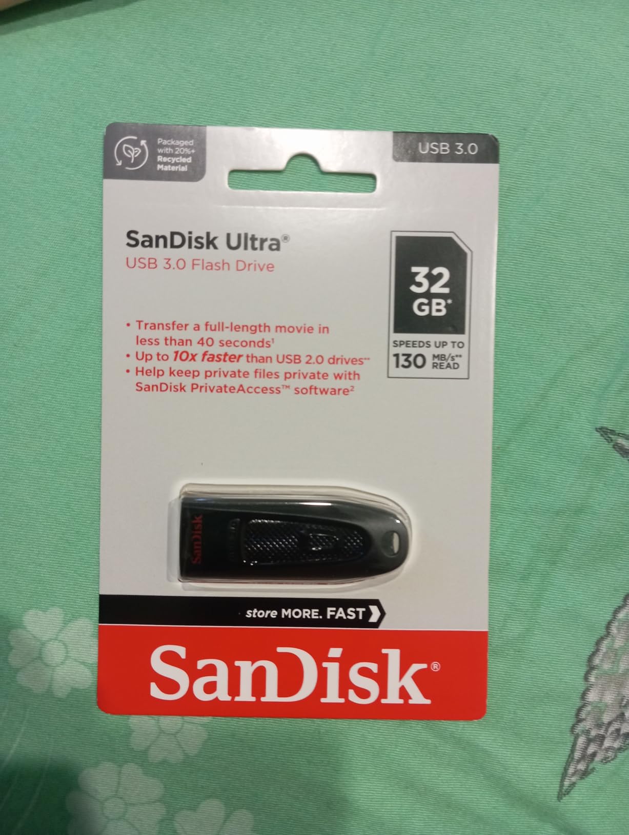 SanDisk 64GB Ultra USB 3.0 Flash Drive Red SDCZ48-064G-U46R: USB Flash ...
